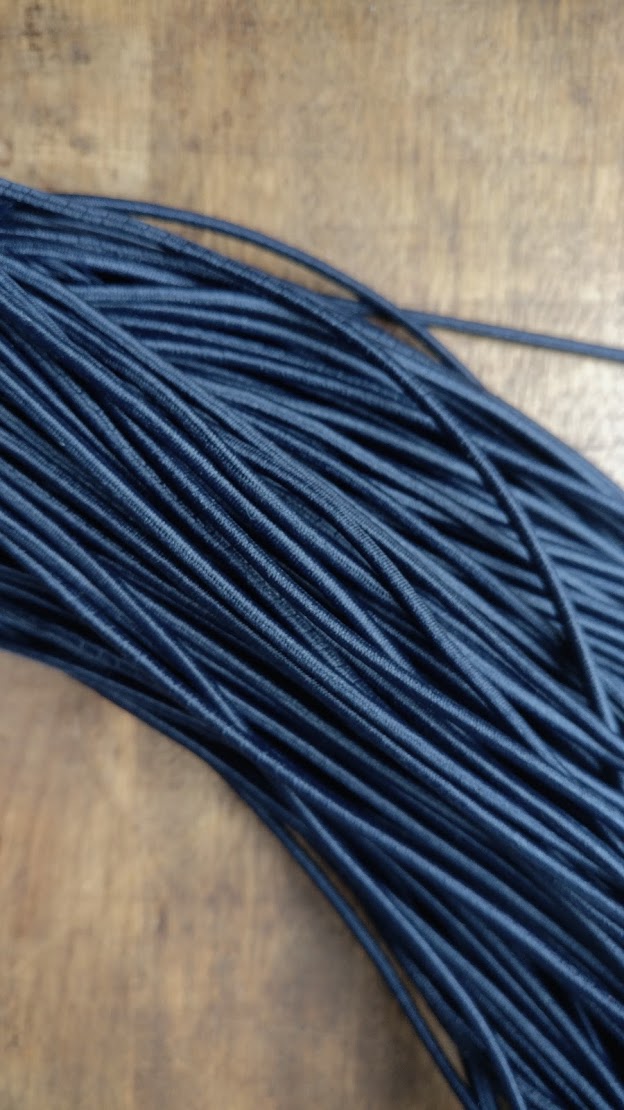 Navy 2mm Round Hat Elastic, by the metre - Blythe & Bonnie
