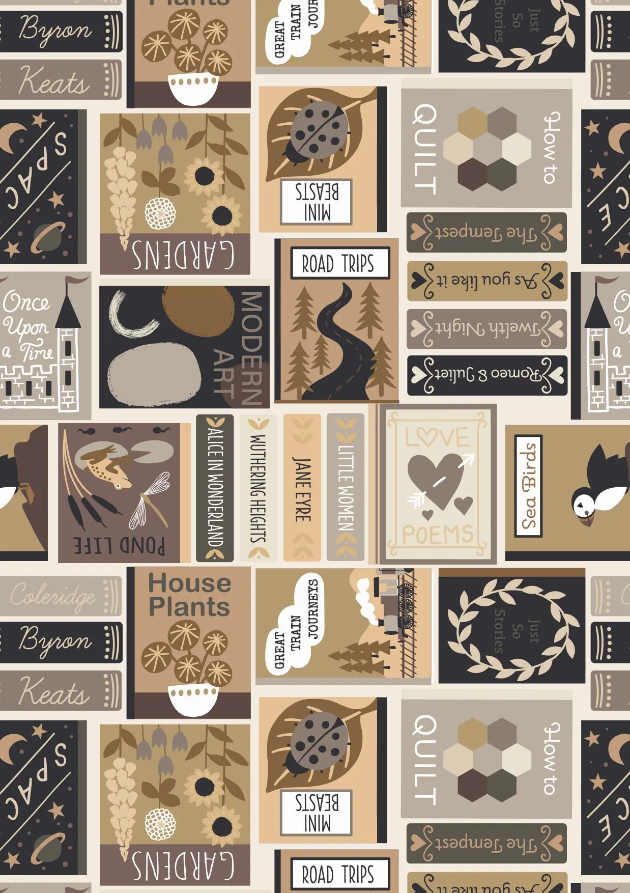 Book Covers in Sepia, Bookworm by Lewis and Irene - Blyth & Bonnie